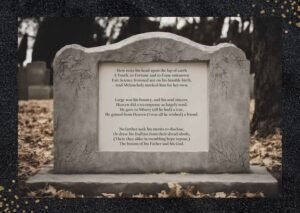 Heaven Memorial Headstone Epitaph Quotes : 111+ Beautiful quotes for ...